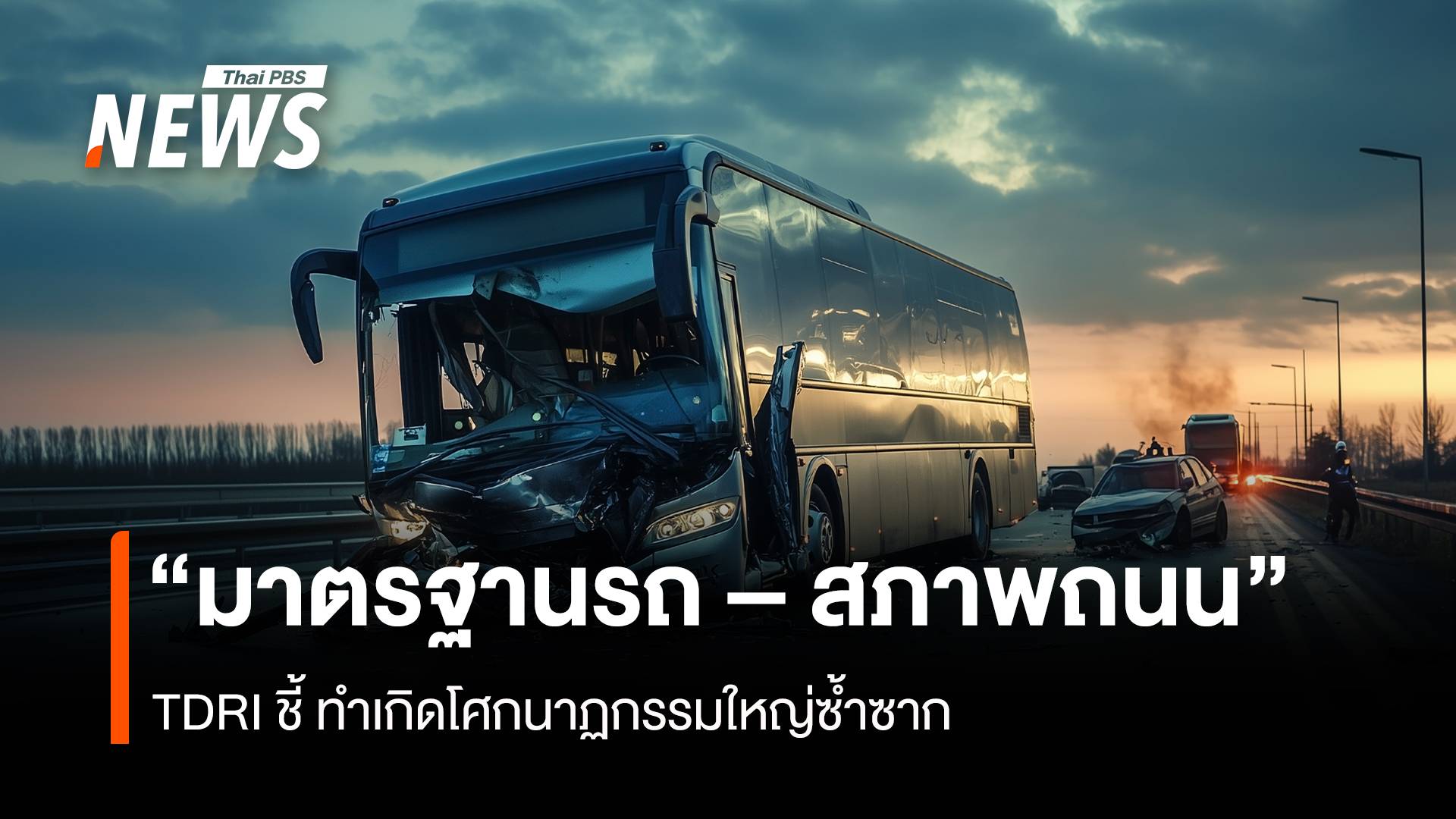 TDRI ชี้ “มาตรฐานรถ – สภาพถนน” ทำเกิดโศกนาฏกรรมใหญ่ซ้ำซาก | Thai PBS News ข่าวไทยพีบีเอส